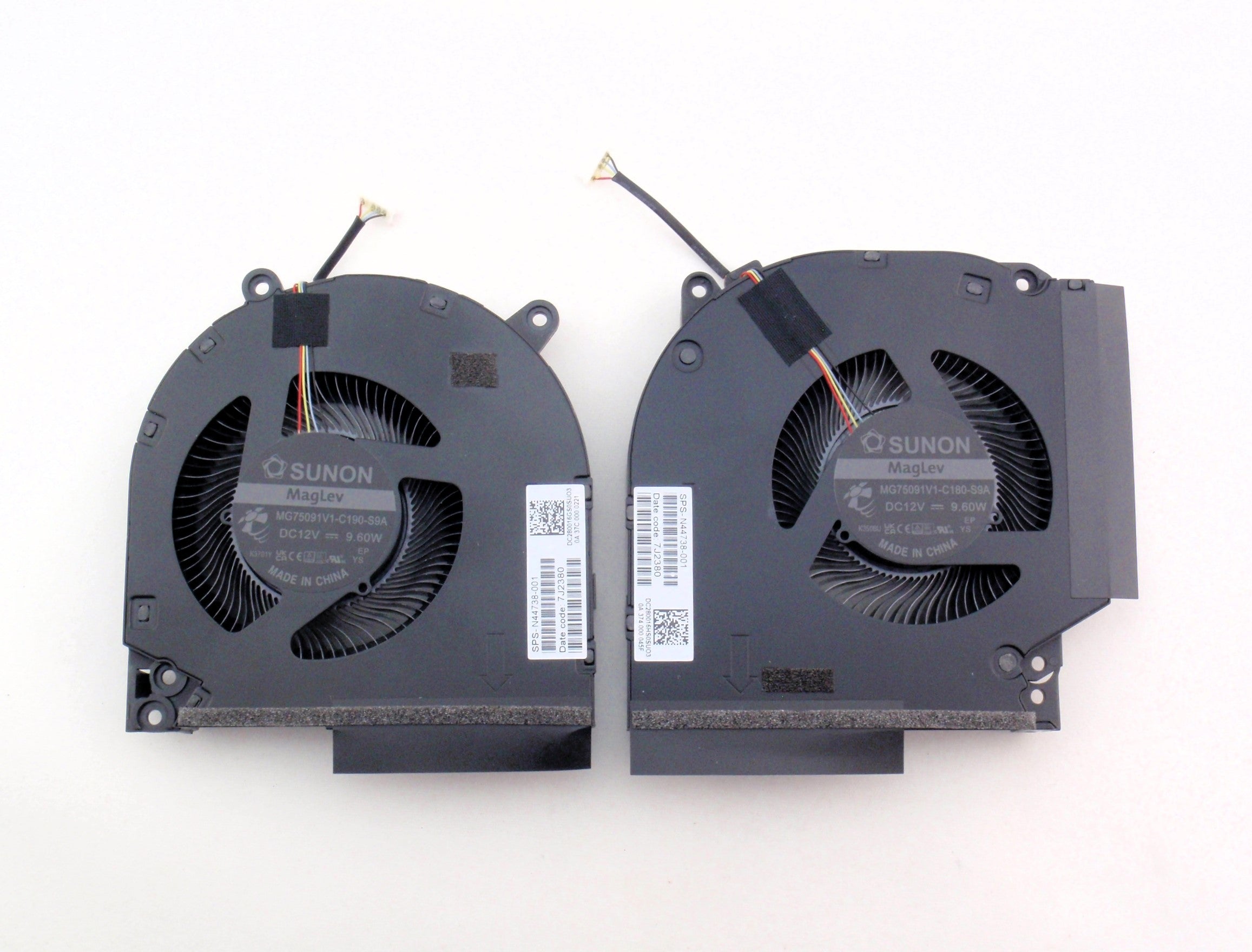 HP CPU GPU Cooling Fans Omen 16-WD 16-XD Victus 9 16-R 16-S N44738-001 ...
